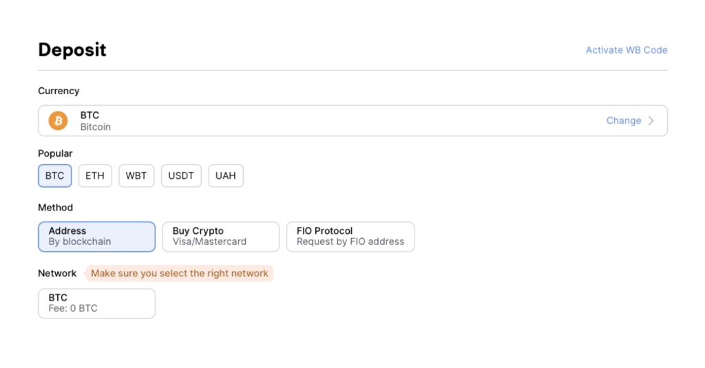 How to Make a Deposit With The Use of The Address Method? | WhiteBIT Blog